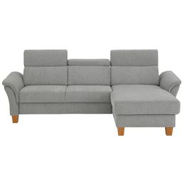 OTTO home Ecksofa &raquo;Conville L-Form&laquo; Federkern, wahlweise mit Schlaffunktion und Bettkasten bzw. Stauraum grau 100% Polyester B/H/T: 256cm x 84cm x 