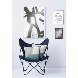 Apelt Dekokissen &raquo;Fisk&laquo; Kissenh&uuml;lle mit F&uuml;llung, 1 St&uuml;ck blau Baumwolle, Polyester B/L: 48cm x 48cm, 1 Stk.