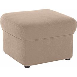 DOMO collection Polsterhocker &raquo;SARAFINA 61x61 cm, hochwertig und komfortabel&laquo; beige Microfaser PRIMABELLE (100% Polyester) / Struktur (90% Polyester; 