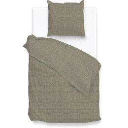 ZO HOME Bettw&auml;sche &raquo;Zohome Bettw&auml;sche Lino&laquo; 2 Stk. Bettw&auml;sche aus 100% Baumwolle, hochwertige Renforc&eacute;, ab 135x200 cm. beige Renforc&eacute;, Obermaterial: 
