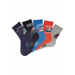 H.I.S. H.I.S Socken in schwarz, grau, orange, marine, blau | Gr.: 23-26