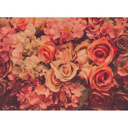 Livingwalls living walls Fototapete &raquo;Designwalls Flower Wall&laquo; glatt Vlies, Wand, Schr&auml;ge, Decke orange Vlies B/L: 3,5m x 2,55m