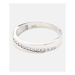 Diamant L'&eacute;ternel Eternity-Ring aus 375 Wei&szlig;gold mit Zirkonia | Gr.: 54