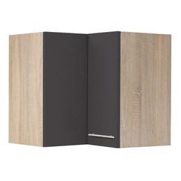 Wiho-K&uuml;chen wiho K&uuml;chen Eckh&auml;ngeschrank &raquo;Montana&laquo; 60 cm breit grau B/H/T: 60cm x 56,5cm x 35cm, T&uuml;ren: 2 Stk.
