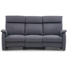 Home Affaire 3-Sitzer &raquo;Turin mit Steckdose und USB-Port auch in Easy care-Bezug&laquo; 2 x vollmotorische Relaxfunktion, herunterklappbarer Tisch grau B/H/T