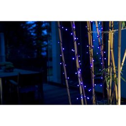 Konstsmide LED-Lichterkette &raquo;Weihnachtsdeko aussen&laquo; 80 Stk.-flammig LED Globelichterkette, runde Dioden, 80 purpurfarbene Dioden schwarz Dioden 80 Stk