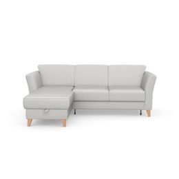 Sit & More sit&more Ecksofa &raquo;Visby L-Form&laquo; Wahlweise mit Schlaffunktion und Bettkasten, frei im Raum stellbar grau B/H/T: 248cm x 87cm x 162cm, Soft clean, 
