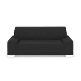DOMO collection 2,5-Sitzer &raquo;Anzio kubisches Design, flache Armlehnen, Breite 214cm&laquo; Mit Federkern grau B/H/T: 214cm x 85cm x 93cm, Feinstruktur, Mit 