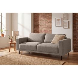 OTTO home 2,5-Sitzer &raquo;Sveeva, Kompaktsofa, B.183 cm, schwarze Metallf&uuml;&szlig;e&laquo; langlebiger Webstoff, mit Wellenunterfederung, viele Farben grau 100% PES B/