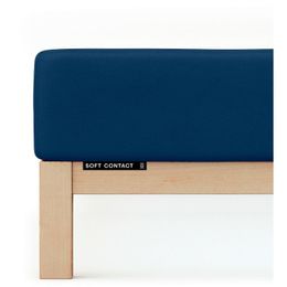 Schlafgut Spannbettlaken &raquo;Soft Contact&laquo; 100% Bio Baumwolle blau Feinbiber, Obermaterial: 100% Baumwolle B/L: 200cm, 1 Stk., Feinbiber, 180-200x200 25cm