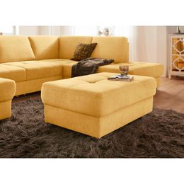 Sit & More sit&more Hocker &raquo;Santorini&laquo; gelb Luxus-Microfaser (90% Polyester, 10% Polyamid);Struktur (100% Polyester);Luxus-Microfaser ALTARA NUBUCK (100% 