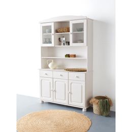 OTTO home Buffet &raquo;Mette&laquo; 2 Stk. tlg. Mit 2 Schubladen und viel Stauraum hinter 4 T&uuml;ren, H&ouml;he 181cm wei&szlig; B/H/T: 120cm x 181cm x 34cm, Schubladen: 3 Stk