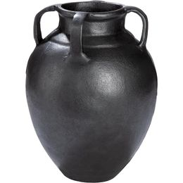 Gilde Tischvase &raquo;Vase Antigua mit 4 Henkel&laquo; Aluminium B/H/T: 20cm x 25cm x 20cm &Oslash; 20cm