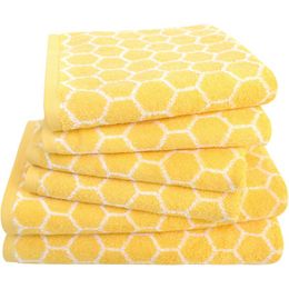 Dyckhoff Handtuch Set &raquo;Pure Natural Honey&laquo; Set 6 Frottier BIO Baumwolle, GOTS gelb Frottier, Obermaterial: 100% Baumwolle 6, Frottier