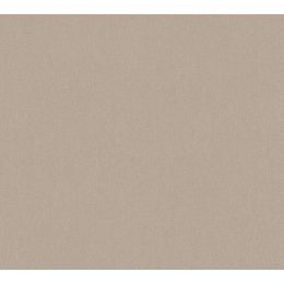 ARCHITECTS PAPER Vliestapete &raquo;Floral Impression&laquo; einfarbig uni unifarben glatt Uni Tapete einfarbig Tapeten Wohnzimmer Schlafzimmer K&uuml;che Flur Design beige Vlies B/L: 