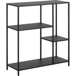 ACTONA GROUP B&uuml;cherregal &raquo;New York&laquo; Regal, Metallgestell in gradliniger Optik, H&ouml;he 86 cm, Assymetrisch schwarz Metall B/H/T: 80cm x 86cm x 30cm