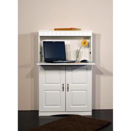 VOGL M&ouml;belfabrik Sekret&auml;r &raquo;Hans, Sekret&auml;r,&laquo; kompakter PC-Schrank im Landhausstil, Breite 78 cm, Made in Germany wei&szlig; B/H/T: 78cm x 124cm x 36cm, 
