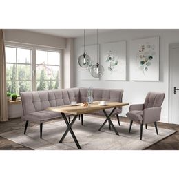 exxpo - sofa fashion Eckbank &raquo;Mocca Essbank, Sitzbank&laquo; hoher Sitzkomfort, bequem und elegant, hochwertige Detailverarbeitung B/H/T: 240cm x 94cm x 