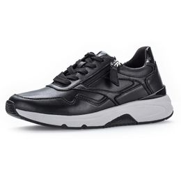 Rollingsoft Damen rollingsoft Keilsneaker , Freizeitschuh, Halbschuh, Schn&uuml;rschuh, Logoschriftzug an der Ferse schwarz 37