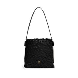Tommy Hilfiger Damen Schultertasche &raquo;TH BRAIDED SHOULDER BAG&laquo;, Damen Tragetasche, Umh&auml;ngetasche, Abendtasche mit TH-Logo schwarz B/H/T: 29cm x 24cm x 