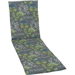 Konifera Liegenauflage The Botanist grau - Ma&szlig;e BxLxH ca.: 58 cm x 188 cm x 5 cm Baumwolle, Polyester B/H/T: 58cm x 5cm x 188cm