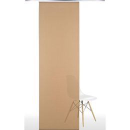 Liedeco Schiebegardine Klettband 1 Stk. tlg. HxB: 245x60, ohne Paneelwagen braun Polyester 245cm, Klettband, 60cm