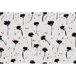 Livingwalls living walls Fototapete &raquo;Walls by Patel Terrazzo 2&laquo; glatt Vlies, Wand, Schr&auml;ge grau Vlies B/L: 4m x 2,7m