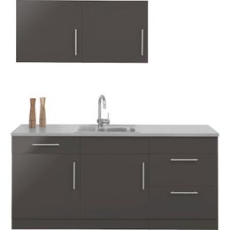 Wiho-K&uuml;chen wiho K&uuml;chen K&uuml;che &raquo;Cali&laquo; wahlweise mit E-Ger&auml;ten, Breite 180 cm grau B/H/T: 180cm x 60cm, ohne E-Ger&auml;te