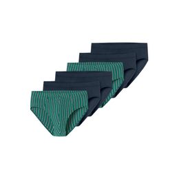 Schiesser Mini Slip / Unterhose 95/5 Essentials in Blau / gr&uuml;n | Gr.: XXL