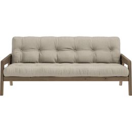 Karup Design Schlafsofa &raquo;Grab, inkl. Futonmatratze - aus massivem Kieferholz, 130x190 cm&laquo; Mit Holzstruktur, inkl. Futonmatratze, Liegefl&auml;che 130x190 cm beige 75% 