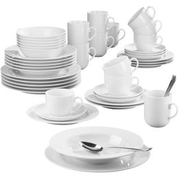 Seltmann Weiden Kombiservice &raquo;Geschirr-Set, 42 Teile, Rondo/Liane Wei&szlig;&laquo; Geschirr, Service, Made in Germany, 42 Teile, f&uuml;r 6 Personen wei&szlig; Porzellan 42 Stk.