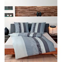 Janine Bettw&auml;sche &raquo;DAVOS 6456&laquo; 2 Stk. elegante Bettw&auml;sche aus Baumwolle, in verschiedenen Qualit&auml;ten silber Biber, Obermaterial: 100% Baumwolle B/L: 155cm x 