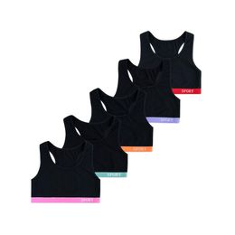 LOREZA 5er Set Bustier - Sport - Bunt 152-158 | Gr.: 140/146