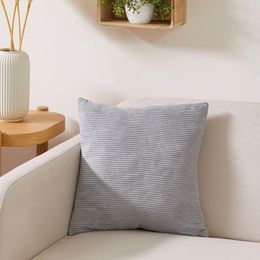 ANDIAMO Dekokissen &raquo;Cord Kissen Emy, Kissenh&uuml;lle mit F&uuml;llung&laquo; Sofakissen, eckig, 40x40 oder 30x50 cm, auch als 4er Set erh&auml;ltlich grau Polyester B/L: 40cm x 