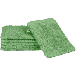 Ross Waschhandschuh &raquo;Premium&laquo; 100% Baumwolle gr&uuml;n Frottier B/L: 16cmx22cm, 6 Stk.
