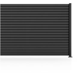 STAKET PRO Gartenzaun &raquo;Anbauzaun &raquo;Rhombus Mini&laquo; Breite 1200 - 2400 mm&laquo; Zaunh&ouml;he 180 cm, Zaunl&auml;nge 1,242 - 2,442 m schwarz Aluminium H/L: 180cm x 2,44m