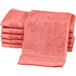Ross Gaestehandtuecher &raquo;Rubin&laquo; 100% Baumwolle rot Frottier, Baumwolle B/L: 30cmx50cm, 6 Stk., Frottier