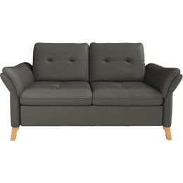 Sit & More sit&more 3-Sitzer &raquo;G&ouml;teborg&laquo; inklusive Sitztiefenverstellung und Federkern grau B/H/T: 191cm x 90cm x 102cm, NaturLEDER , Inklusive 