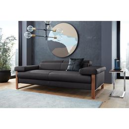 W.Schillig 2-Sitzer &raquo;finn wahlw. mit Sitztiefenverstellung & Kopfst&uuml;tzenverstellung, bequem&laquo; German Design Award 2016, Fu&szlig;gestell Nussbaum natur, 