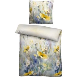 Biberna Bettw&auml;sche &raquo;616322&laquo; 2 feiner Glanz + weicher Griff, pflegeleicht, ganzj&auml;hrig einsetzbar, RV Mako-Satin, Obermaterial: 100% Baumwolle B/L: 155cm x 
