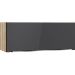 KOCHSTATION Klapph&auml;ngeschrank &raquo;KS-Aken&laquo; grau wildeiche Nachbildung, B/H/T: 90cm x 35,2cm x 34,6cm