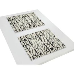 Adam Platzset &raquo;Wave&laquo; aus Bio-Baumwolle,Made in Germany beige Obermaterial: 73% Leinen, 27% Baumwolle B/L: 40cm x 30cm, 2 Stk., Bio-Baumwolle Leinen, 