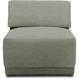 DOMO collection Sofaelement &raquo;800007&laquo; R&uuml;ckenkissen aufstellbar, unendlich erweiterbar grau 100% Polyester Feinstruktur, Mit R&uuml;ckenkissen