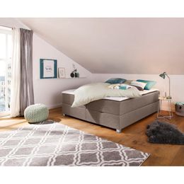 Home Affaire Boxbett &raquo;Alexis&laquo; ohne Kopfteil - ideal f&uuml;r R&auml;ume mit Dachschr&auml;gen; in 4 Breiten braun Struktur fein (100% Polyester) Struktur fein, 