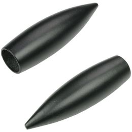 Liedeco Gardinenstangen-Endst&uuml;ck &raquo;Bullet&laquo; f&uuml;r Gardinenstangen &Oslash; 16 mm schwarz 2 Stk.