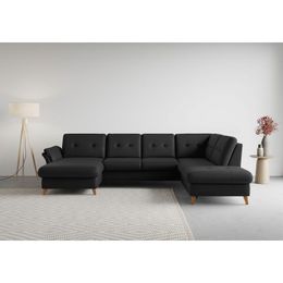 Sit & More sit&more Wohnlandschaft &raquo;G&ouml;teborg&laquo; inkl. Sitztiefenverstellung, wahlweise mit Bettfunktion & Bettkasten grau B/H/T: 327cm x 90cm x 226cm, Luxus-