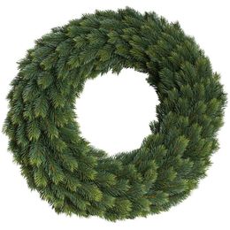 Kunstkranz &raquo;Edel-Adventskranz einseitig&laquo; gr&uuml;n Kunststoff &Oslash;/H: 62cm x 11cm, 1 Stk.