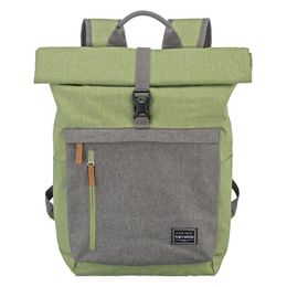 Travelite Damen Travelite Freizeitrucksack &raquo;BASICS Rollup Rucksack&laquo; mit variablem Rollup-Verschluss gr&uuml;n B/H/T: 37cm x 60cm x 16cm