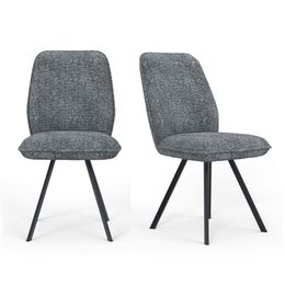 OTTO home Esszimmerstuhl &raquo;Mily Essstuhl, Wohnstuhl, Polsterstuhl, 4-Fu&szlig;stuhl&laquo; (Set) 2 Stk. schwarz Holzwerkstoff, Metall, Polyester B/H/T: 54,5cm x 