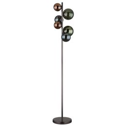 Globo LIGHTING LED Stehlampe &raquo;RIHA&laquo; G9 1 Stk. Warmwei&szlig; Stehleuchte, Glas, Wohnzimmer, Esszimmer grau 1 Stk.